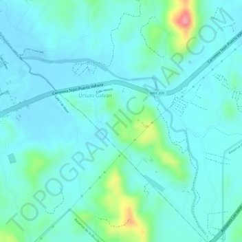 arroyo topographic map, elevation, terrain
