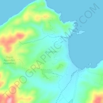 Sand dunes topographic map, elevation, terrain