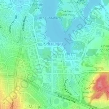 Margaret Timpson Park topographic map, elevation, terrain