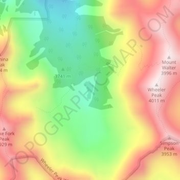 Williams Lake topographic map, elevation, terrain