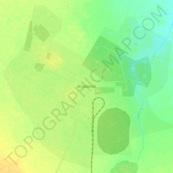 Al Jalamid topographic map, elevation, terrain