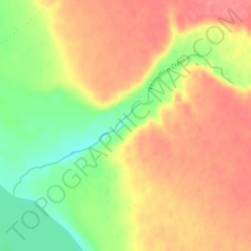 Vermillion Creek topographic map, elevation, terrain