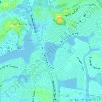 Lake Heron topographic map, elevation, terrain