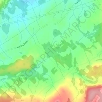 Lac Noir topographic map, elevation, terrain