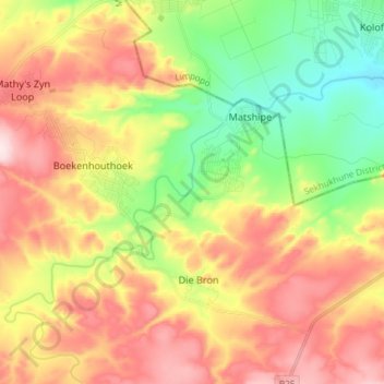 Moses River topographic map, elevation, terrain