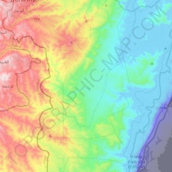 Kidron Valley topographic map, elevation, terrain