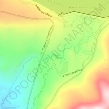 Mono Creek topographic map, elevation, terrain