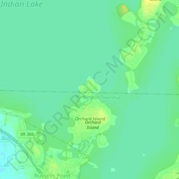 Wolf Island topographic map, elevation, terrain