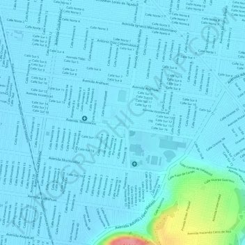 Plazoleta del Municipio Valle de Chalco topographic map, elevation, terrain