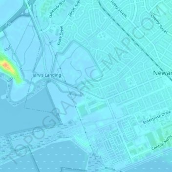 Jarvis Landing topographic map, elevation, terrain