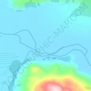 Matukituki River topographic map, elevation, terrain