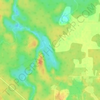 Fly Lake topographic map, elevation, terrain