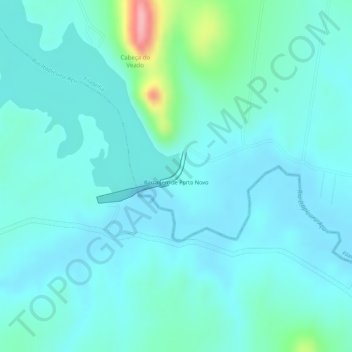 Barragem de Porto Novo topographic map, elevation, terrain