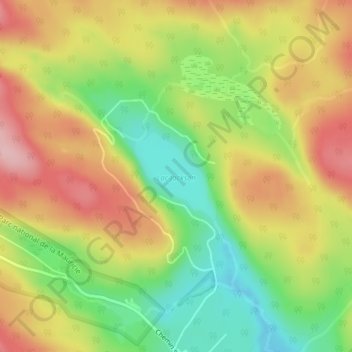 Lac Jackson topographic map, elevation, terrain