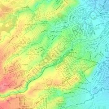 PUP San Pedro Campus Eco-Park topographic map, elevation, terrain
