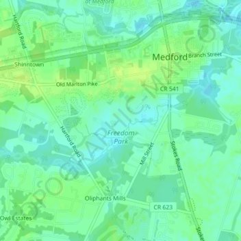 Freedom Park topographic map, elevation, terrain