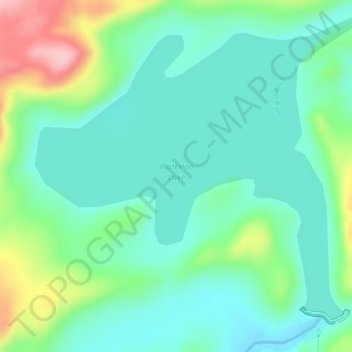 Waterloo Lake topographic map, elevation, terrain
