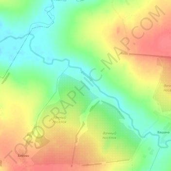 Вашана topographic map, elevation, terrain