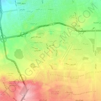 Madinaty topographic map, elevation, terrain