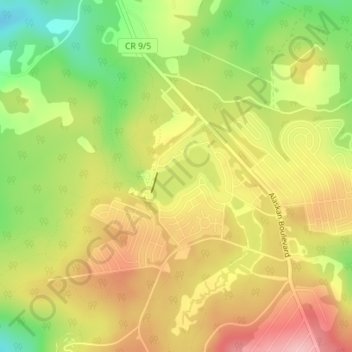 Big Bear Lake topographic map, elevation, terrain