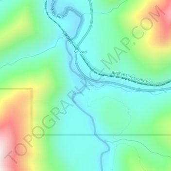 Bear Creek topographic map, elevation, terrain