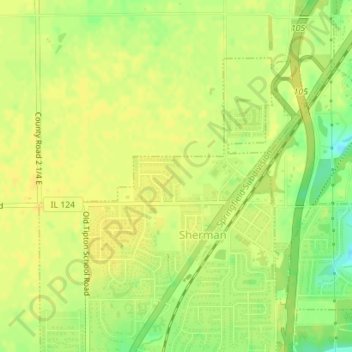 Crown Point Park topographic map, elevation, terrain