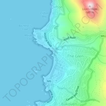 Glen Beach topographic map, elevation, terrain