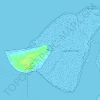 Nyord topographic map, elevation, terrain