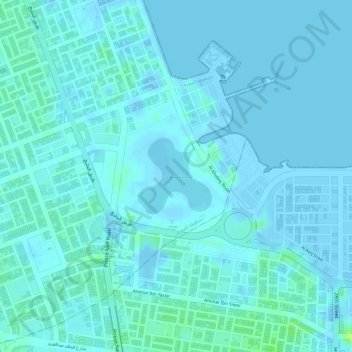 Saihat Lake topographic map, elevation, terrain