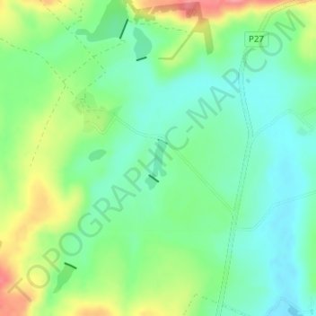Kenmo Lake topographic map, elevation, terrain