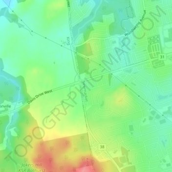 McGregor Farm Park topographic map, elevation, terrain