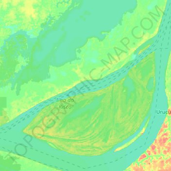 Amazon River topographic map, elevation, terrain
