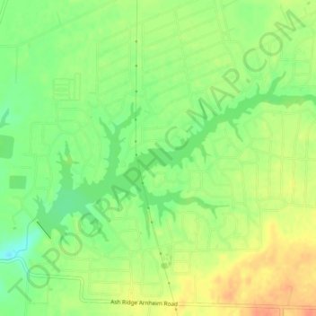 Lake Waynoka topographic map, elevation, terrain