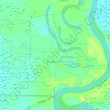 Dayton Lakes topographic map, elevation, terrain