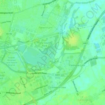 Finger Lakes topographic map, elevation, terrain