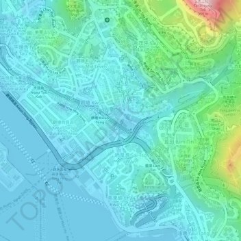 Tsui Ping River topographic map, elevation, terrain