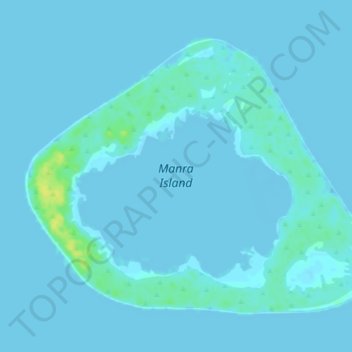 Manra Island topographic map, elevation, terrain