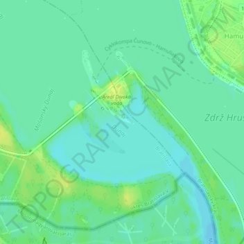 Danube topographic map, elevation, terrain