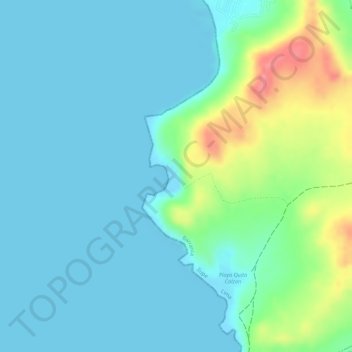 Playa Lampay topographic map, elevation, terrain