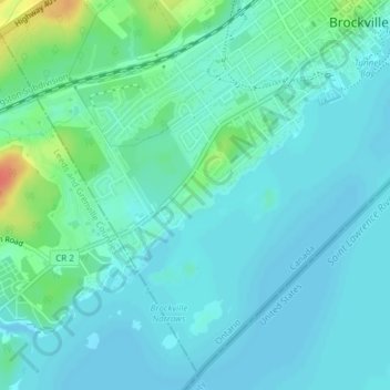 St. Lawrence Park topographic map, elevation, terrain