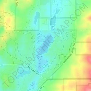 Deep Lake topographic map, elevation, terrain