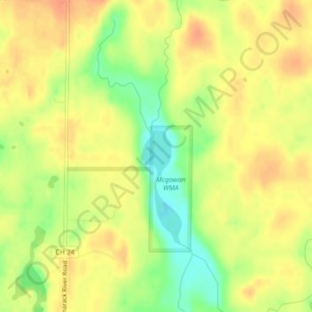 McGowan Lake topographic map, elevation, terrain